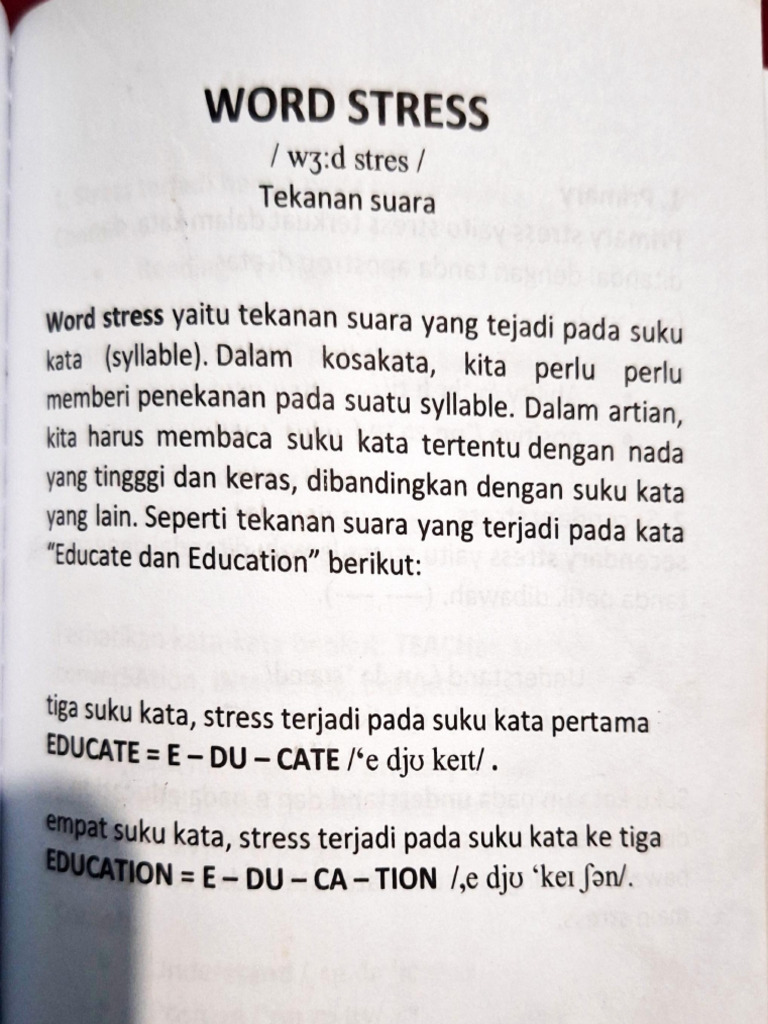 Word Stress at Phonetics | PDF