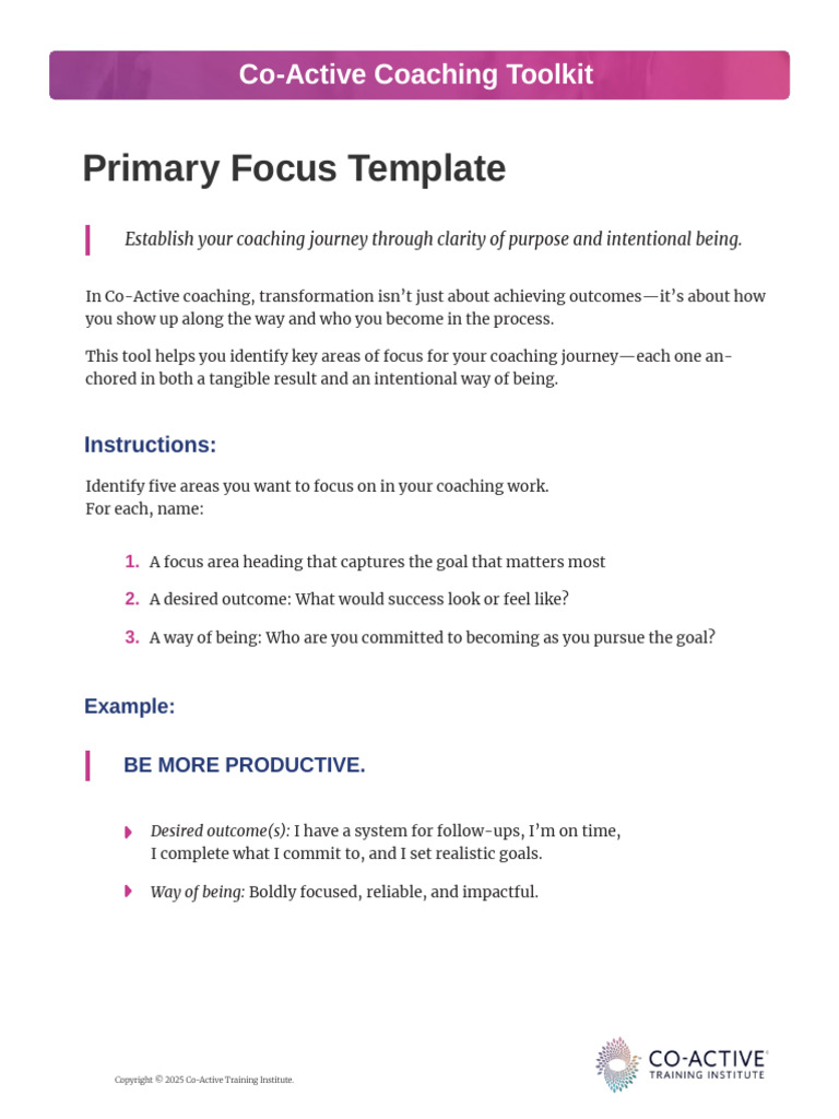 Co ActiveToolkit PrimaryFocusTemplate | PDF