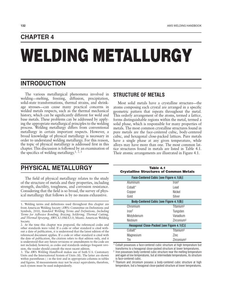 Welding Metallurgy and Physical Properties | PDF | Crystal Structure ...