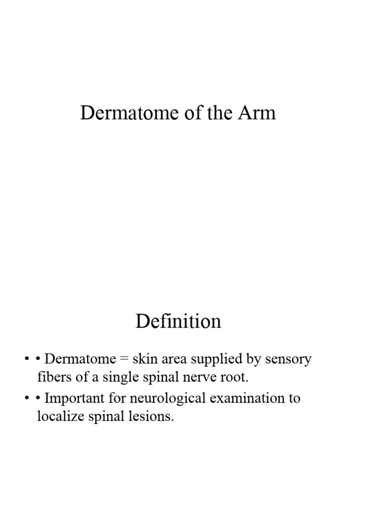 Dermatome Mapping of the Arm | PDF