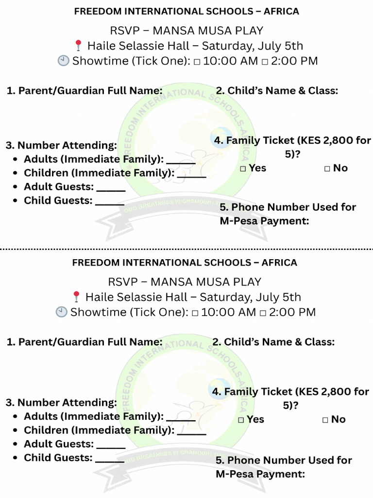 Freedom International Schools - Africa | PDF