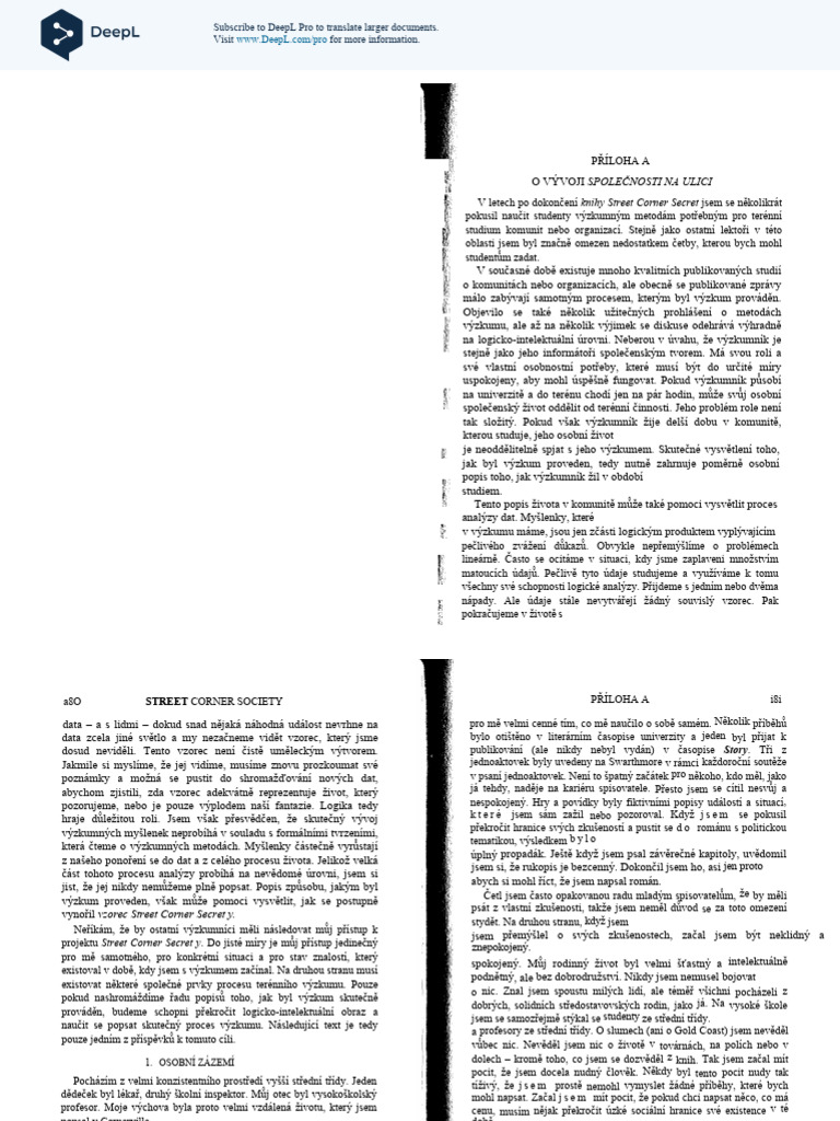 Whyte 1993 (1943) - Street Corner Society - Appendix - Marked (1) Cs | PDF