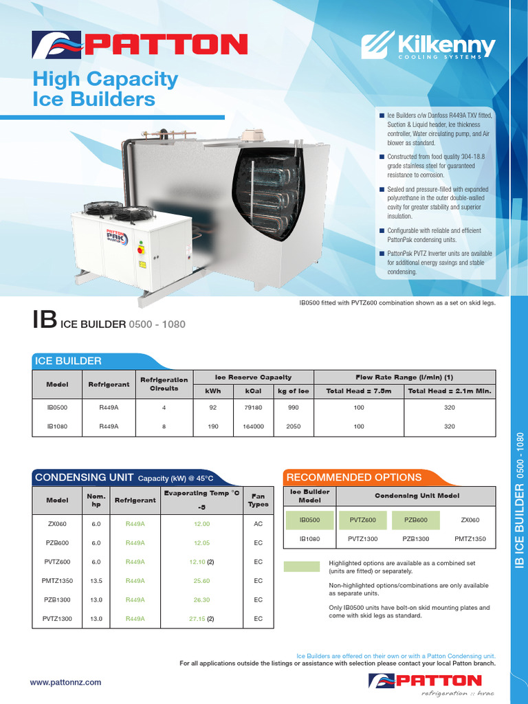 High Capacity Ice Builders Overview | PDF | Ice | Pump