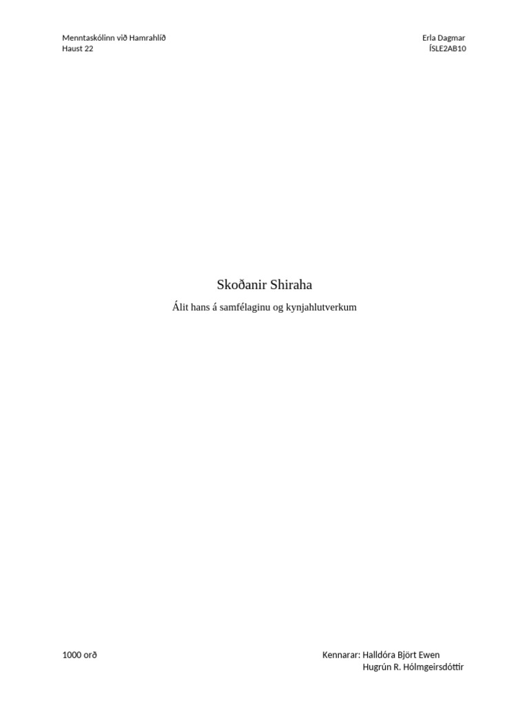 AB Ísl Ritgerð 2 | PDF