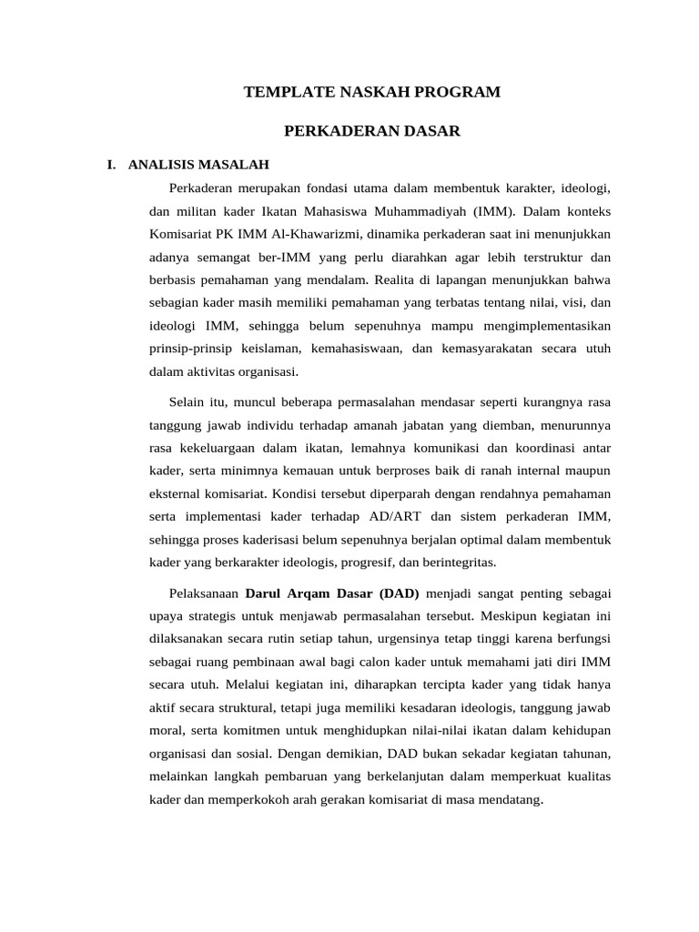 Template Naskah Program Dad.docx[1] | PDF