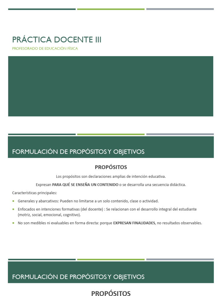 Propositos y Objetivos | PDF | Maestros | Enseñando