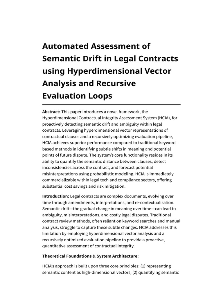 Automated Assessment of Semantic Drift in Legal Contracts Using ...