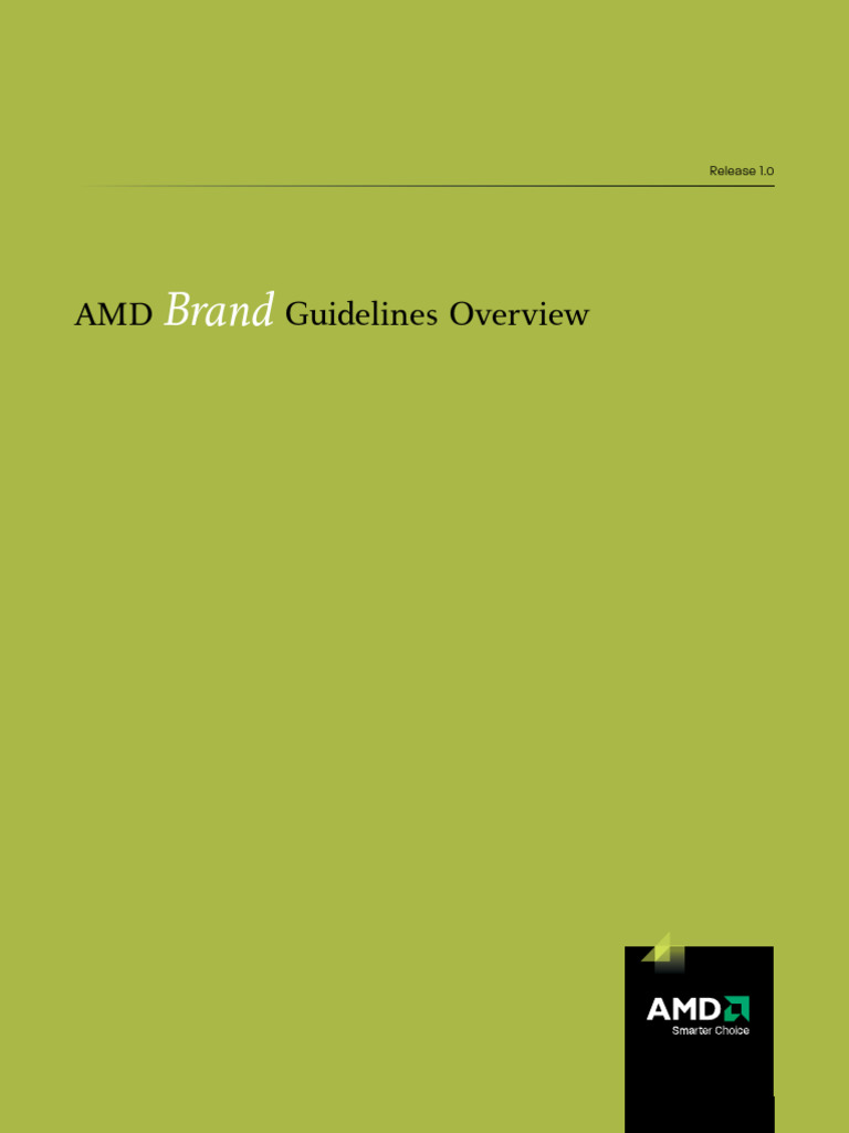 AMD Brand Guidelines Overview | PDF | Brand | Marketing