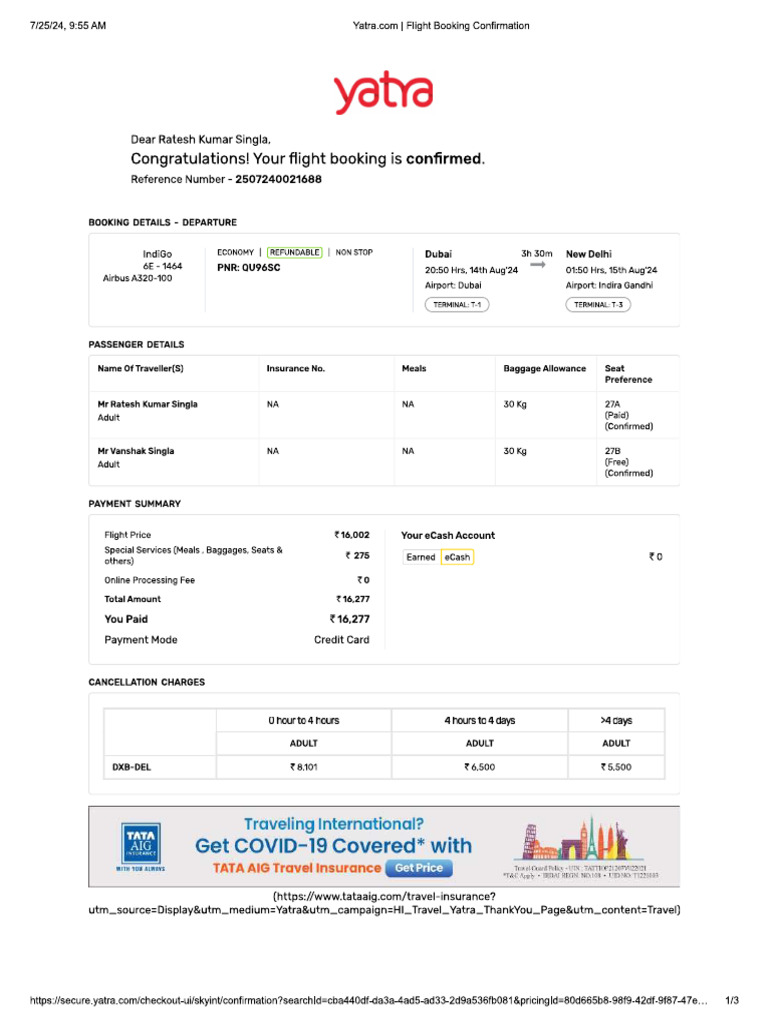 Ticket Return | PDF