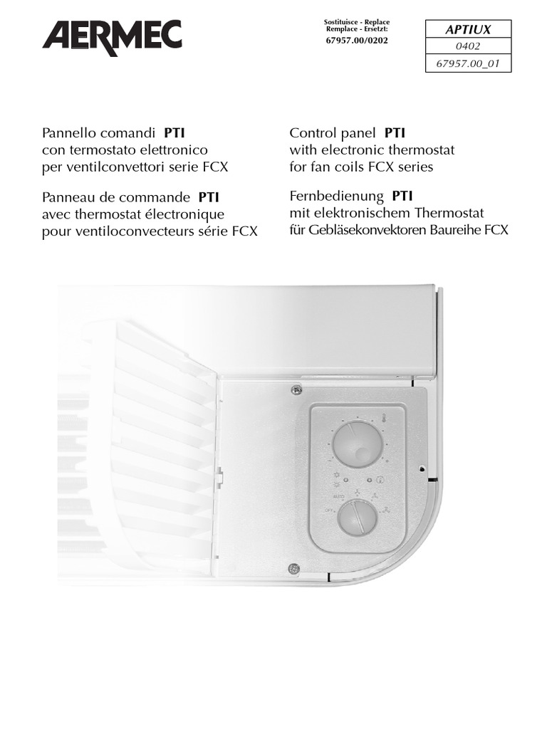 PTI Control Panel for FCX Fan Coils | PDF | Building Automation ...