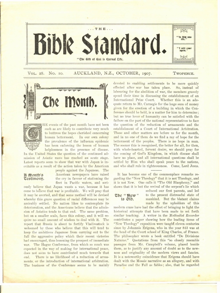 The Bible Standard October 1907 | PDF | Resurrection Of Jesus | Genesis ...
