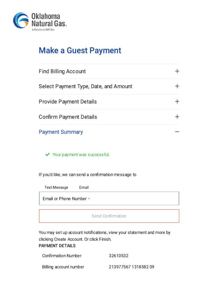 Oklahoma Natural Gas - Guest Payment | PDF