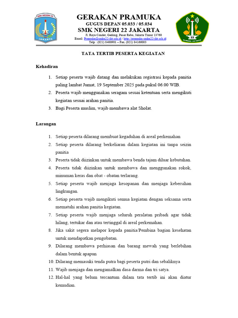 Surat Izin Perjusa-Peserta 2025 | PDF
