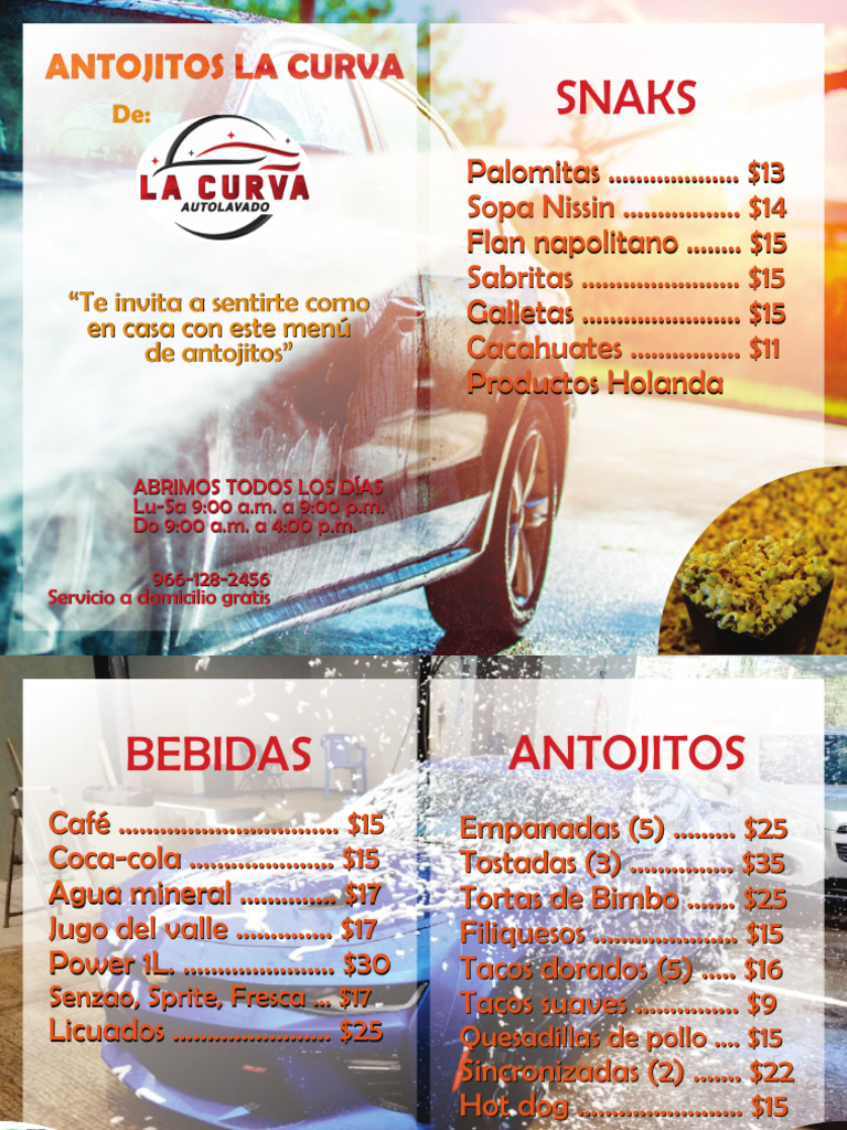 Menú de Antojitos y Filiquesos | PDF