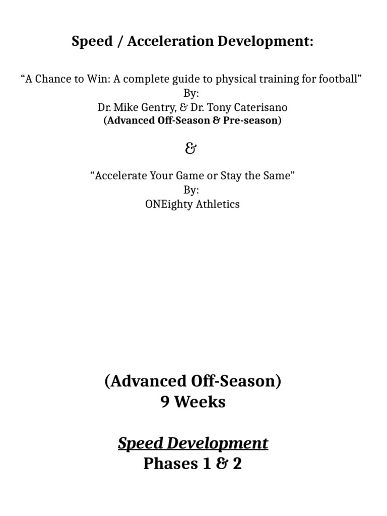 Track Speed Acceleration Workouts | PDF | Walking