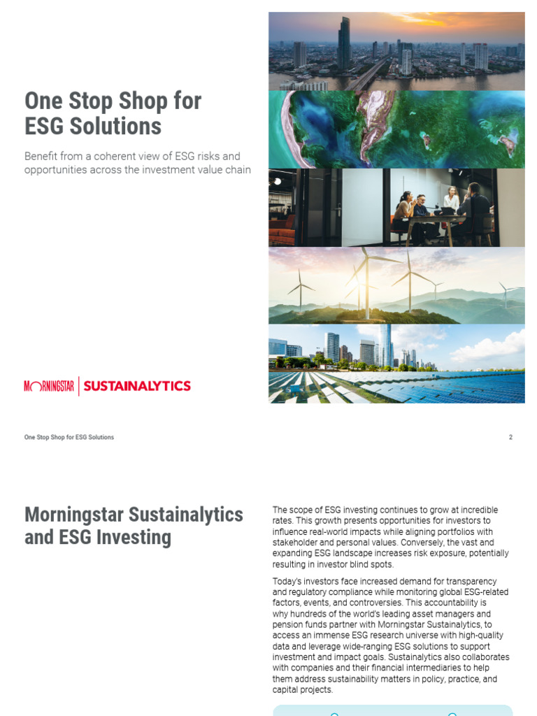 Morningstar Sustainalytics - Product Overview Brochure | PDF ...