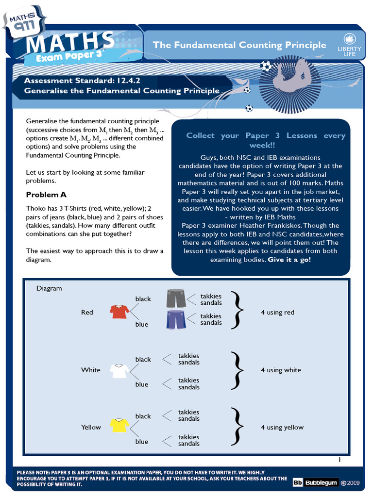 Fundamental Counting Principle Explained | PDF | Sneakers