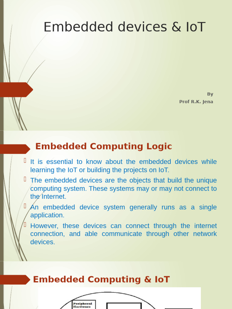 Embedded Devices in IoT Systems | PDF