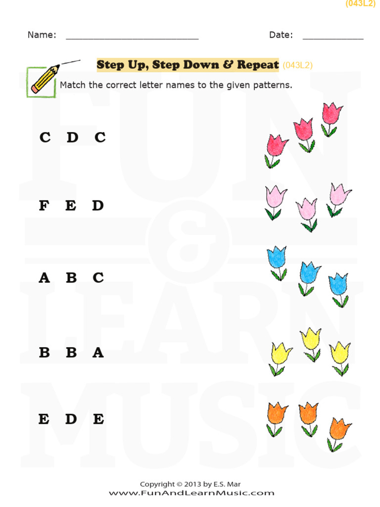 Music Patterns and Note Values Activity | PDF