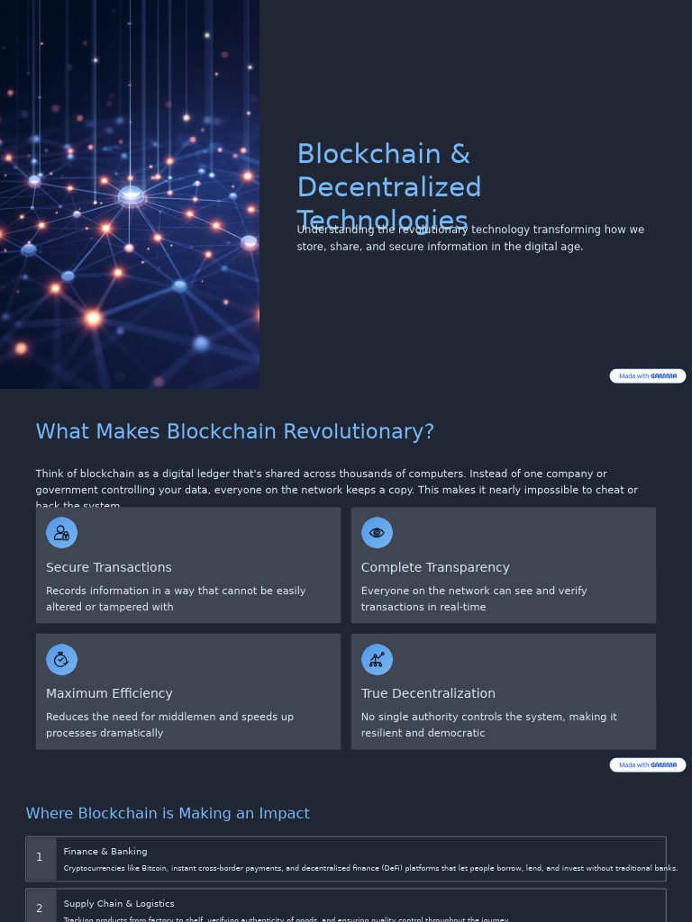 Blockchain and Decentralized Technologies | PDF | Service Industries ...