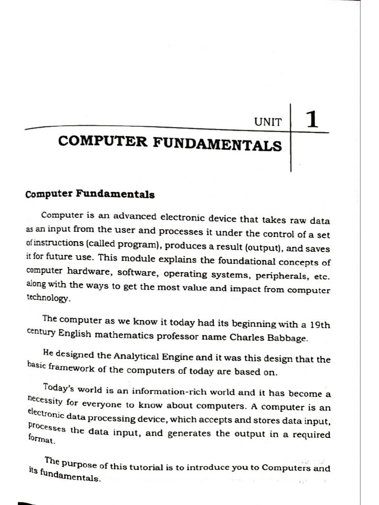 Computer Fundamentals | PDF