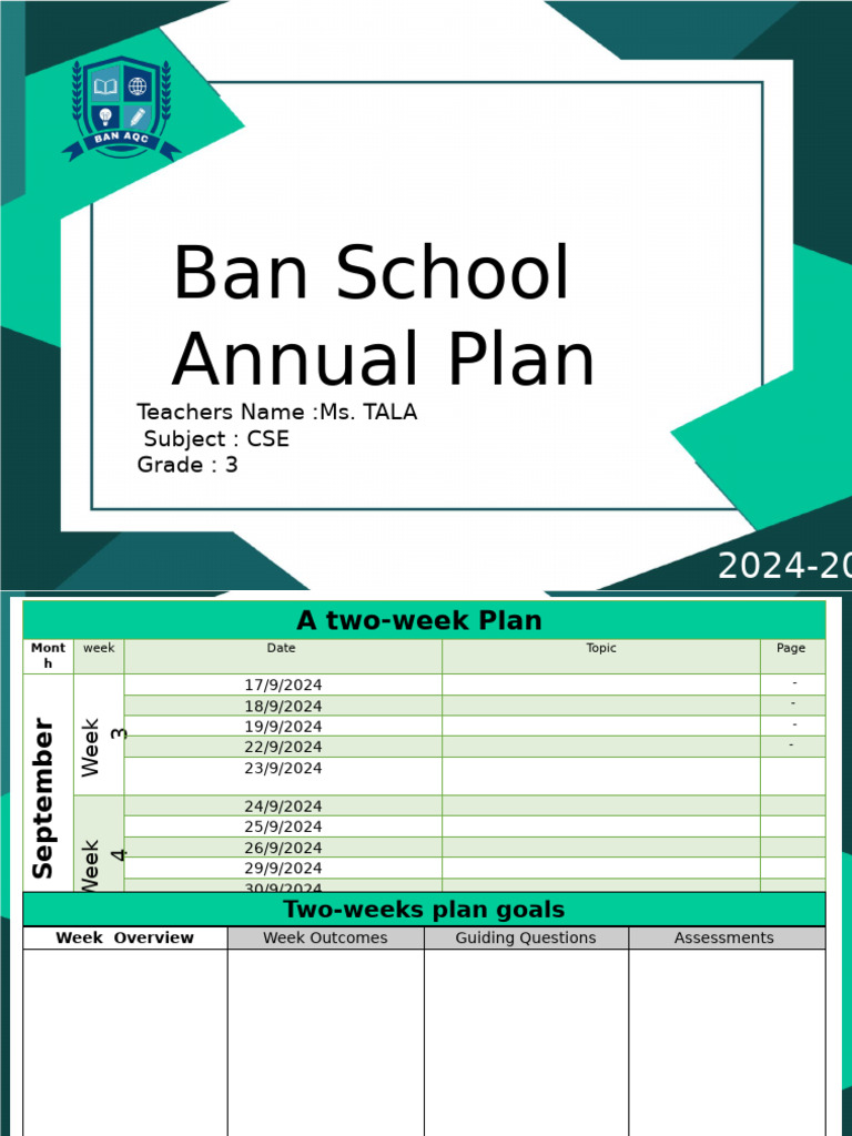 Annual Plan CSE 3 2025 | PDF