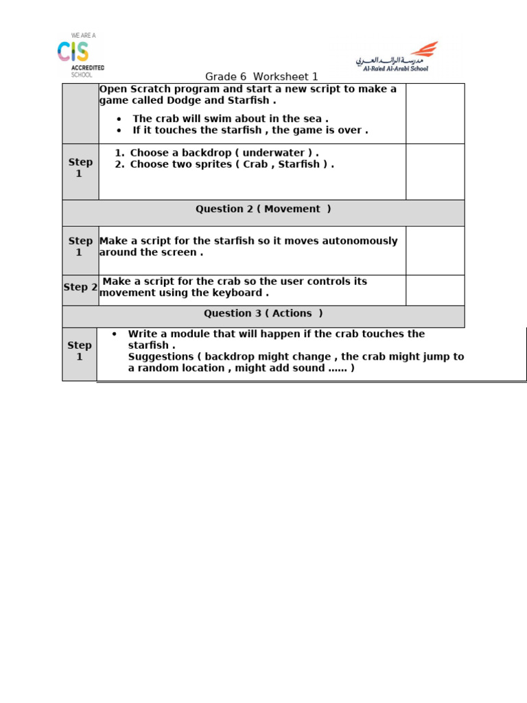 Worksheet 1 Grade 6 | PDF