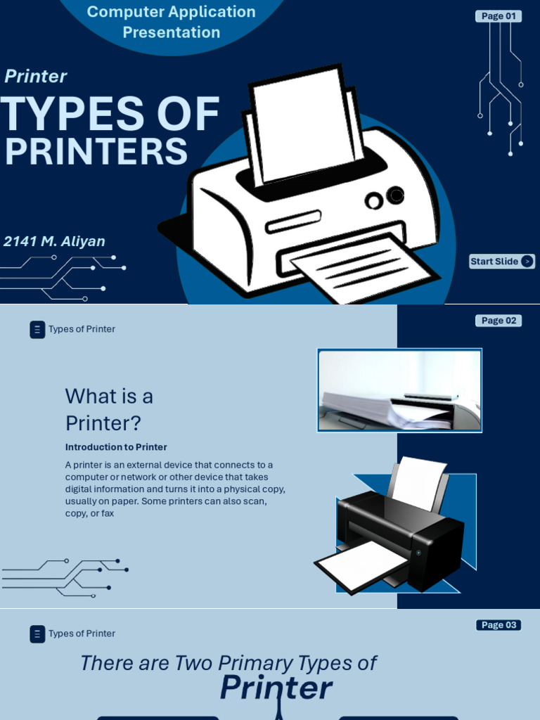 Types of Printers Explained | PDF