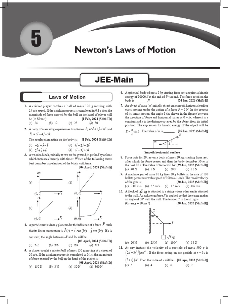 05 - Newton's Laws of Motion | PDF | Force | Mass