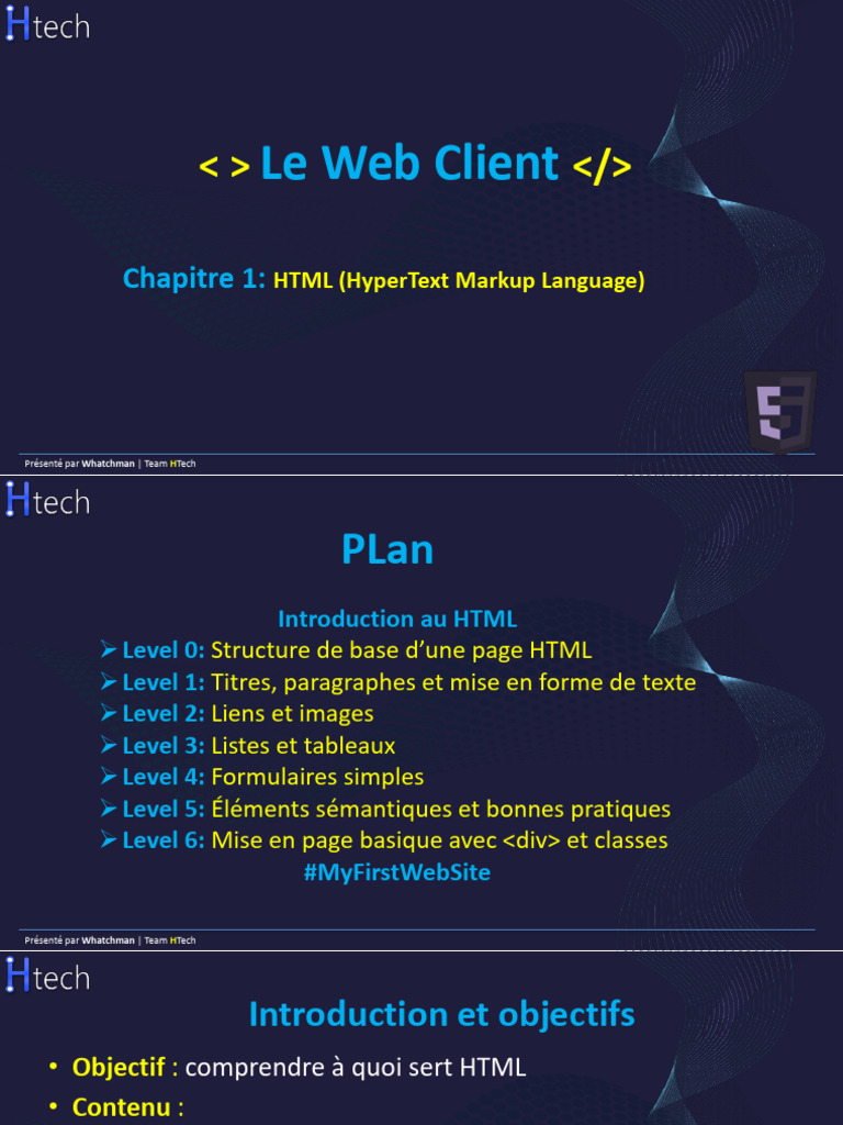 Introduction au HTML et bonnes pratiques | PDF | Html | Langage de balisage