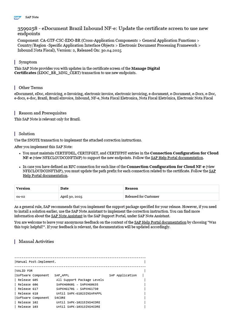Brazil NF-e Certificate Screen Update | PDF | Invoice | Computer ...