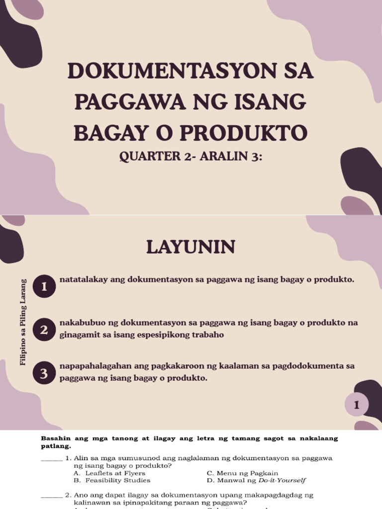 Dokumentasyon Sa Paggawa NG Isang Bagay o Produkto | PDF