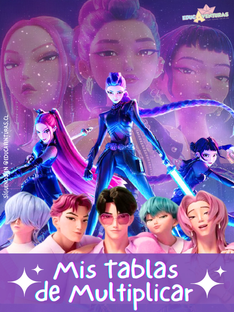 Las Tablas de Multiplicar Las Guerreras K - Pop | PDF