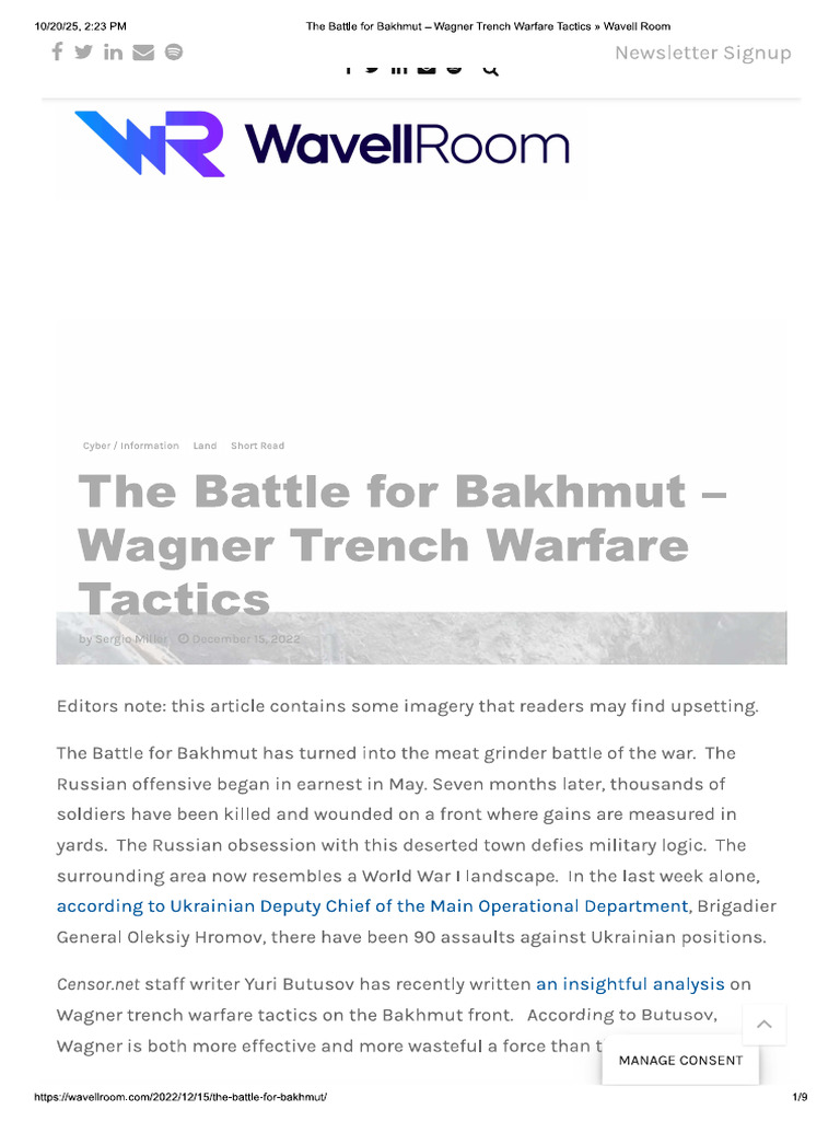 Battle For Bakhmut | PDF