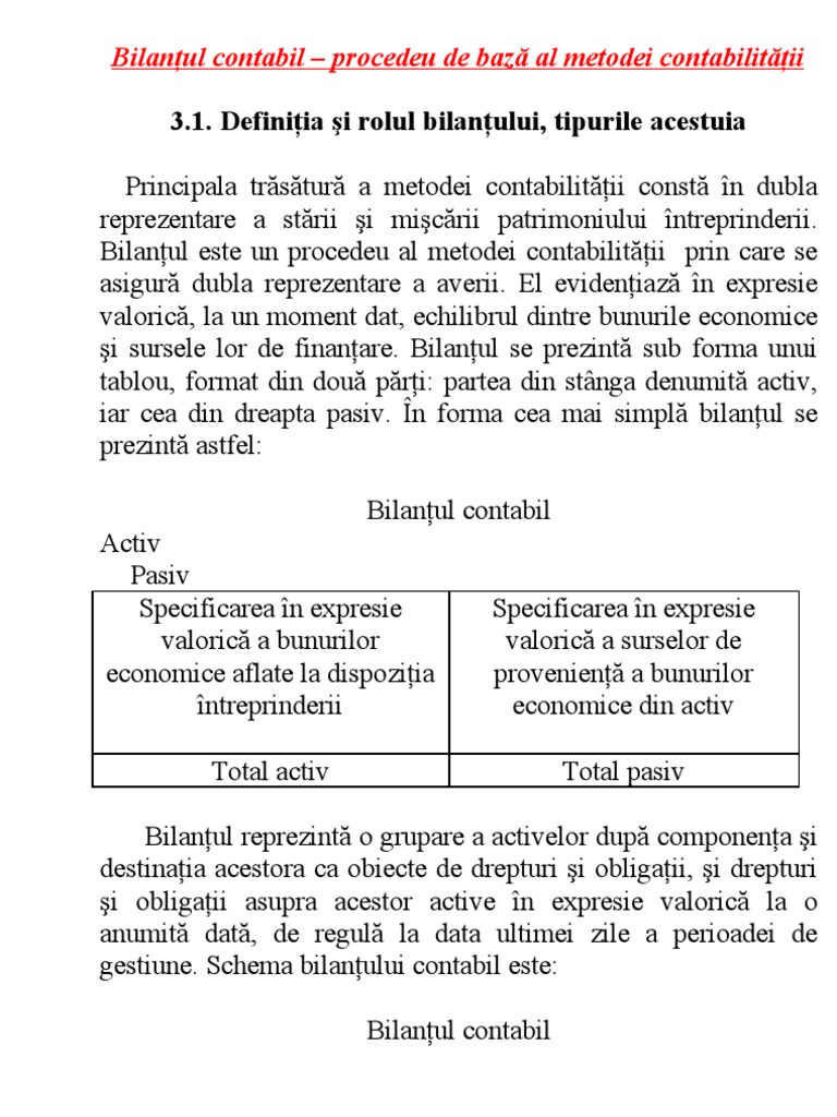 3 Bilantul Contabil | PDF