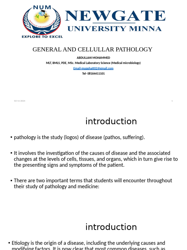 Understanding Pathology and Cell Injury | PDF | Pathology | Cardiac Muscle