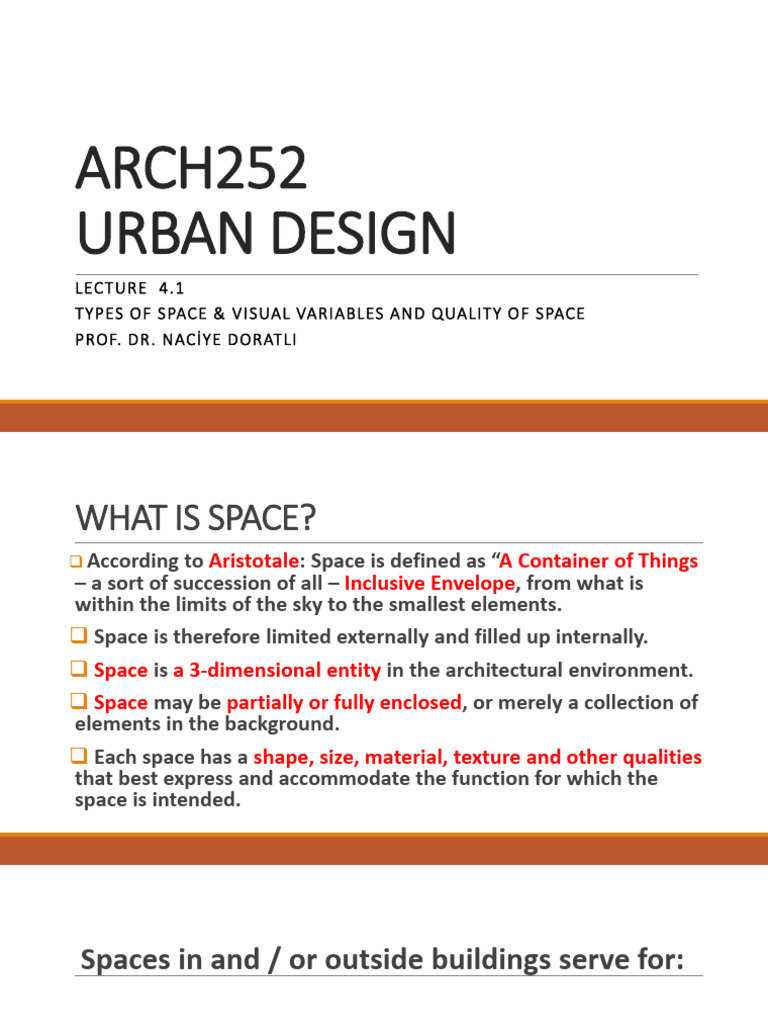 Lecture 4.1 - Exterior Space Visual Variables | PDF | Space | Shape