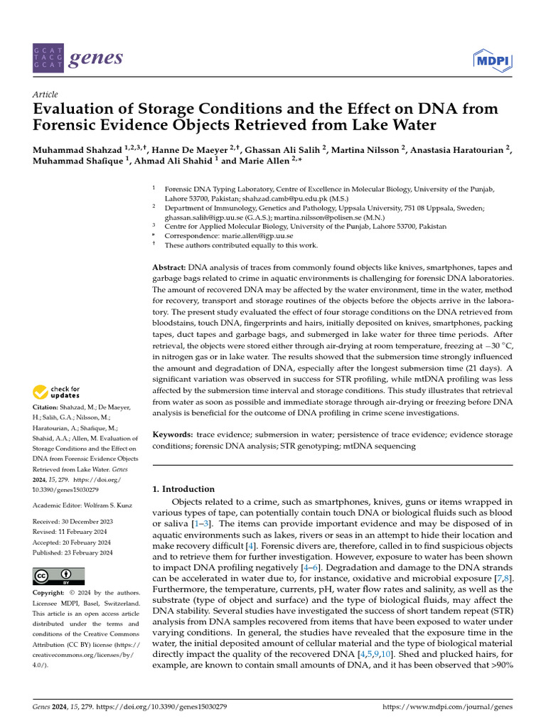 Evaluation of Storage Conditions and The Effect On | PDF | Polymerase ...