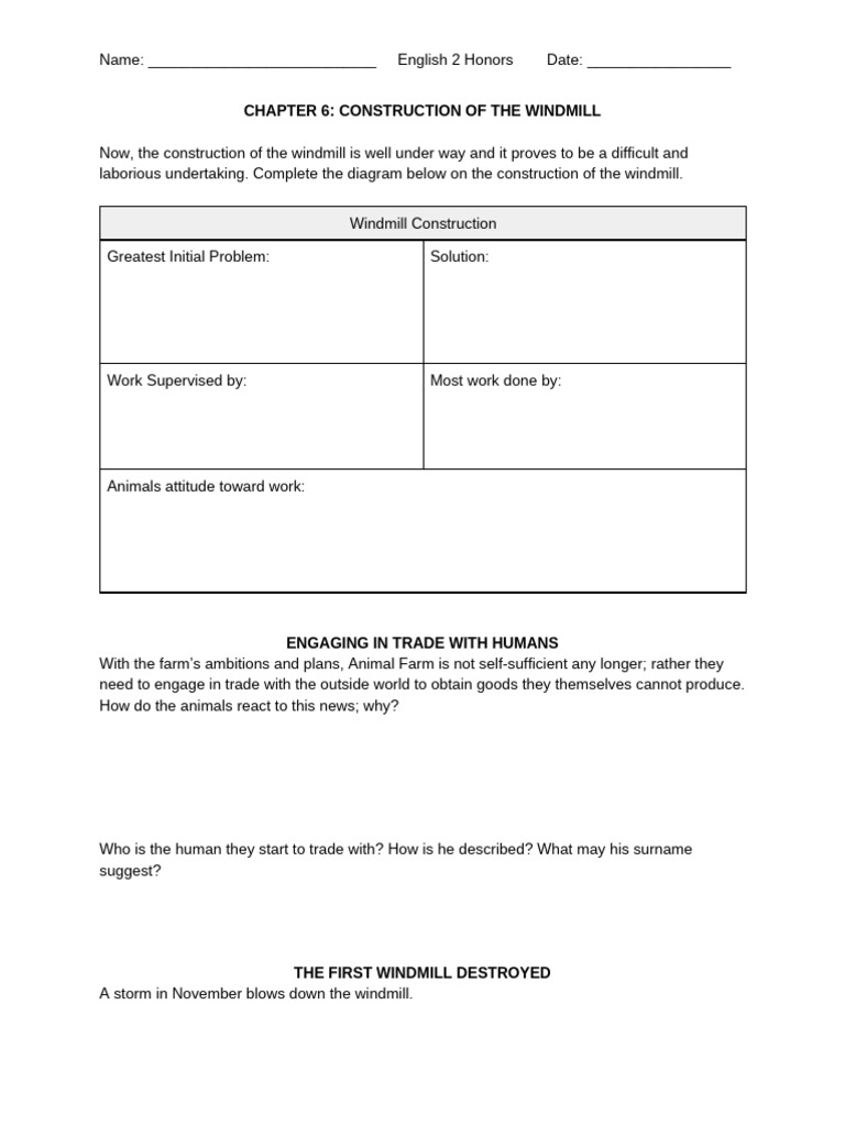 Animal Farm Chapter 6 Analysis | PDF