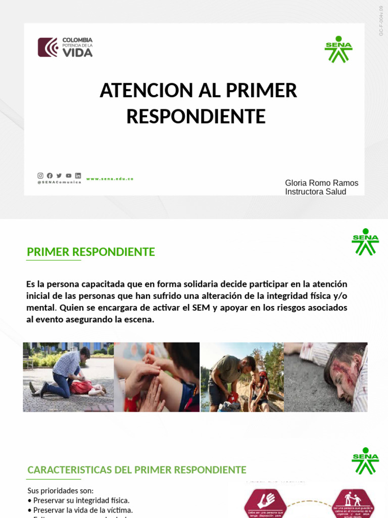 Primeros Auxilios para Primeros Respondientes | PDF | Sistema ...