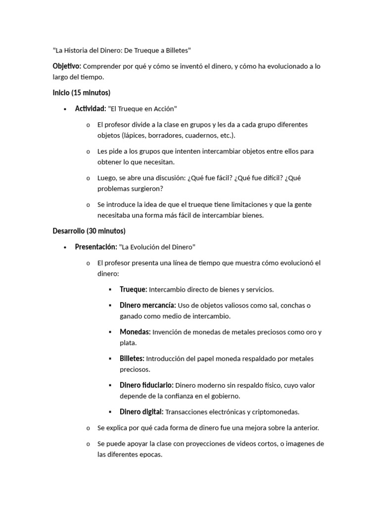 La Historia Del Dinero | PDF | Dinero | Monedas