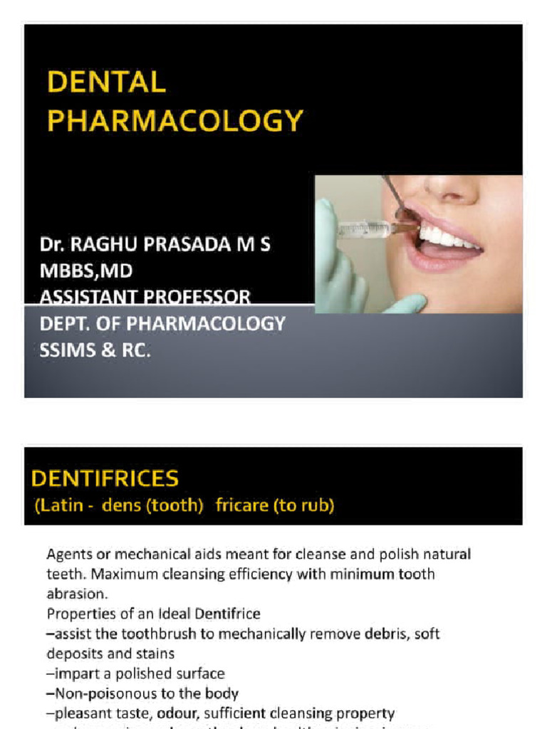 Dental Pharmacology | PDF