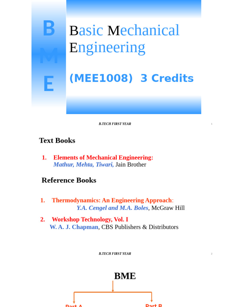 Bme Lecture 1&2 | PDF | Thermodynamics | Thermodynamic Equilibrium