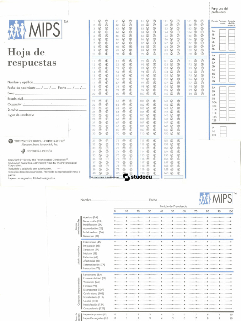 Hoja de Respuestas MIP-2-3 | PDF