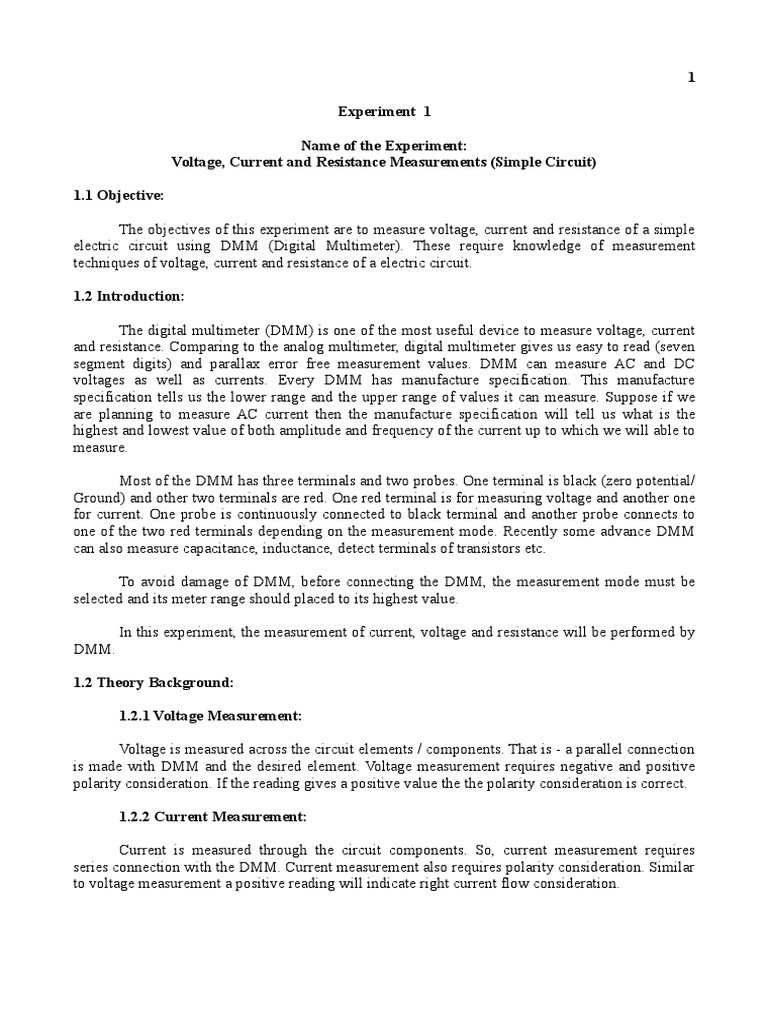 Eee141 Lab Manual | PDF | Resistor | Electrical Network