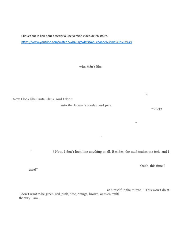 The Wolf Who Wanted To Change His Color-lien-Vidéo-script | PDF ...