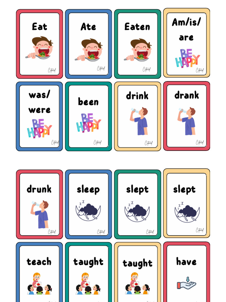 Uno With Irregular Verbs Part 2 | PDF