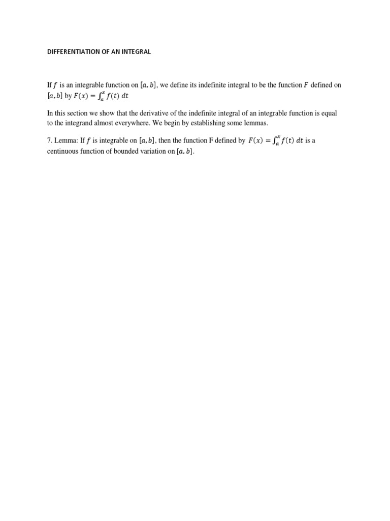 Integral Differentiation Explained | PDF