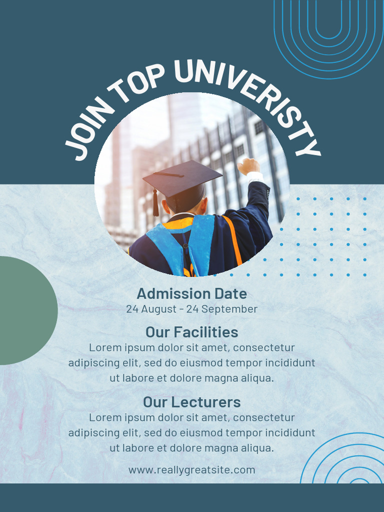 Blue Modern University Promotion Flyer Portrait | PDF