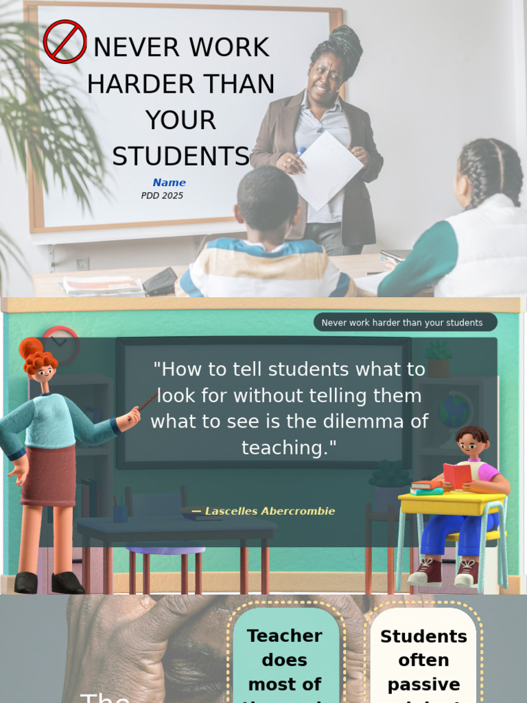 Never Work Harder Than Your Students | PDF | Teachers | Learning